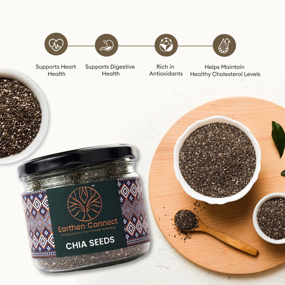 Buy Raw Chia Seeds | Omega-3 & Antioxidants | Earthen Connect